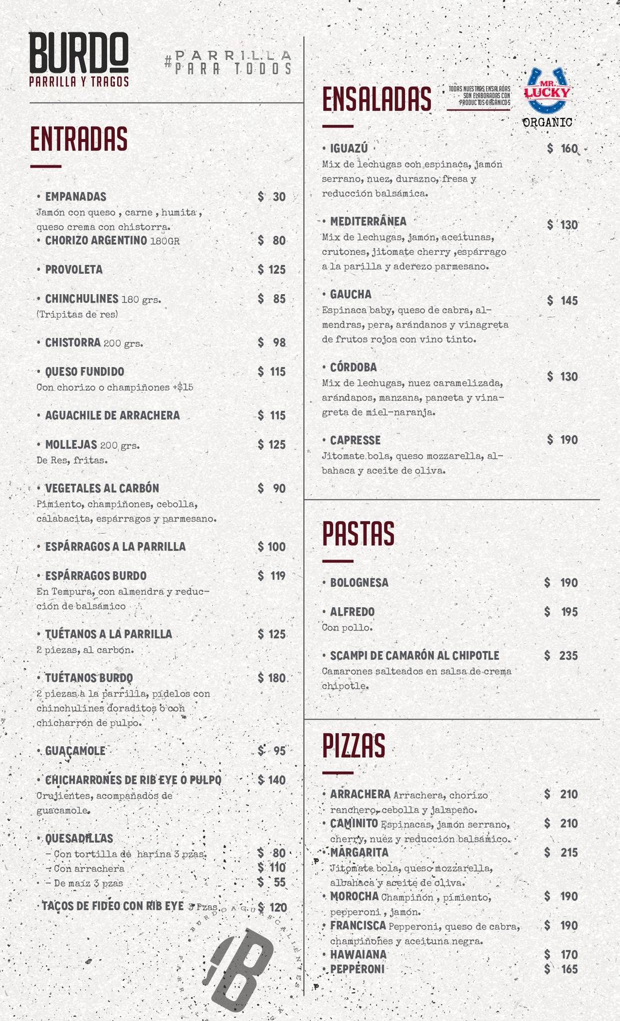 Carta de Burdo Parrilla Pública, Aguascalientes
