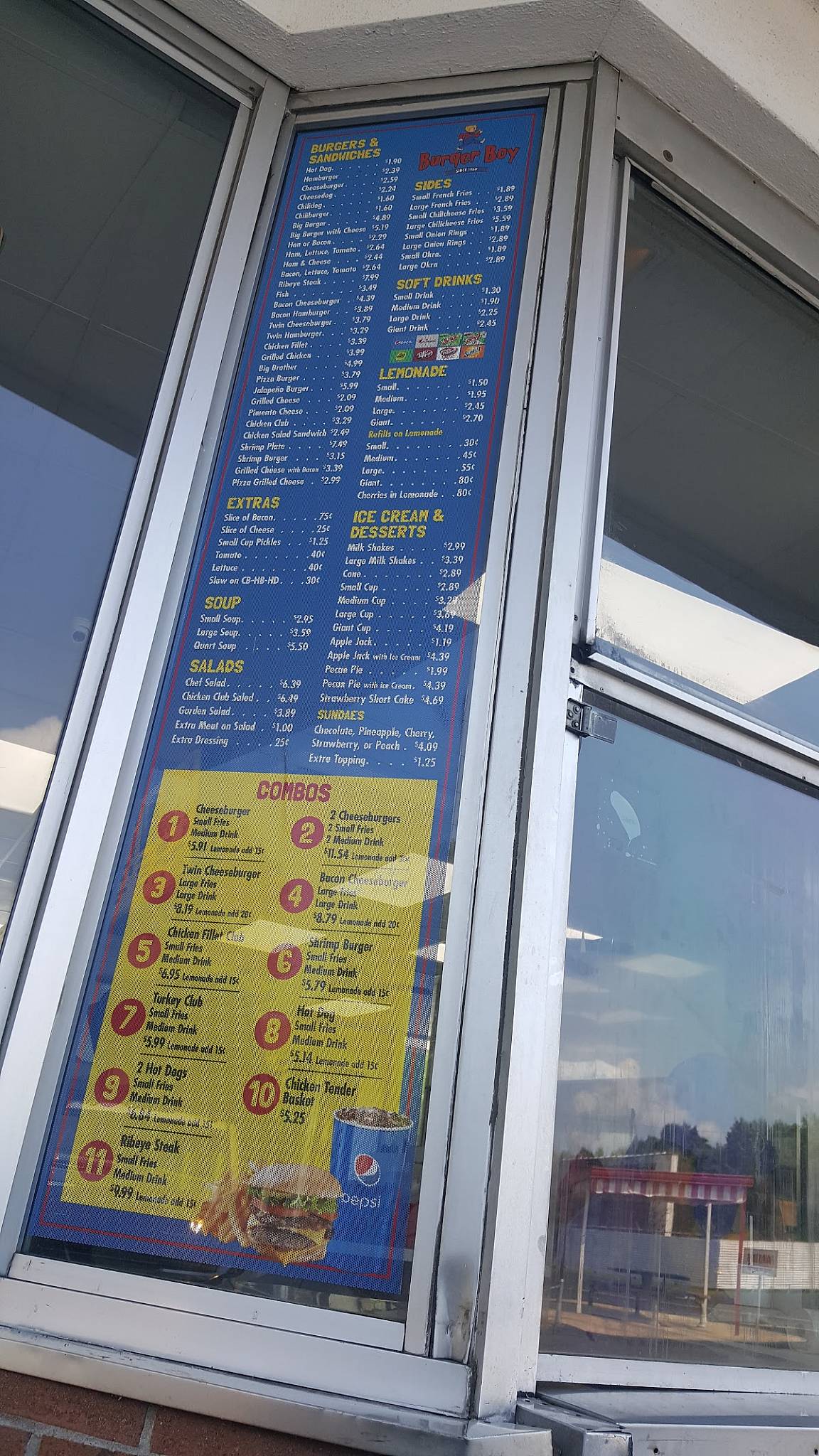 Menu at Burger Boy restaurant, Wilson, 201 Ward Blvd