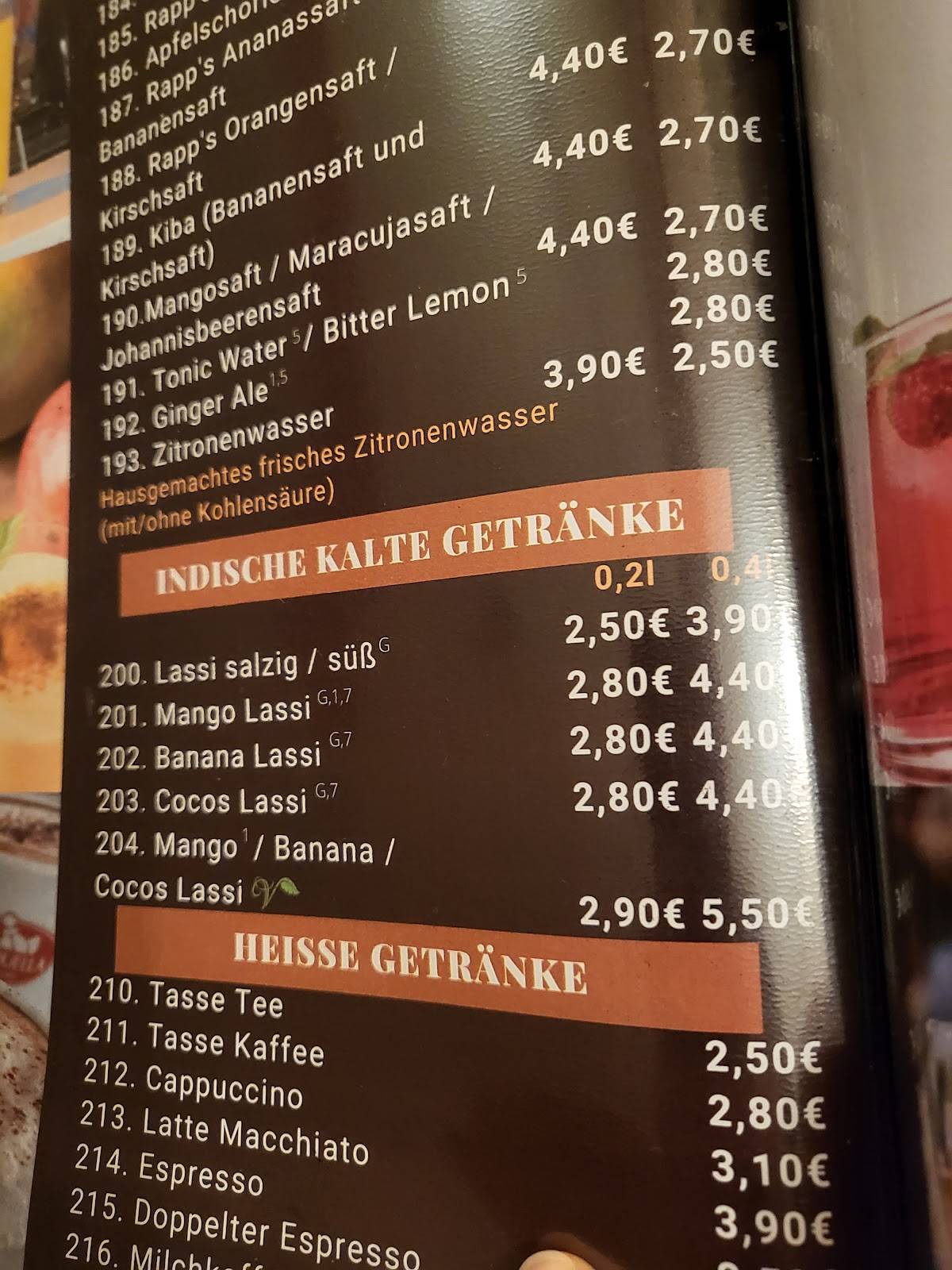 Speisekarte von Crown of India Eschborn restaurant, Eschborn