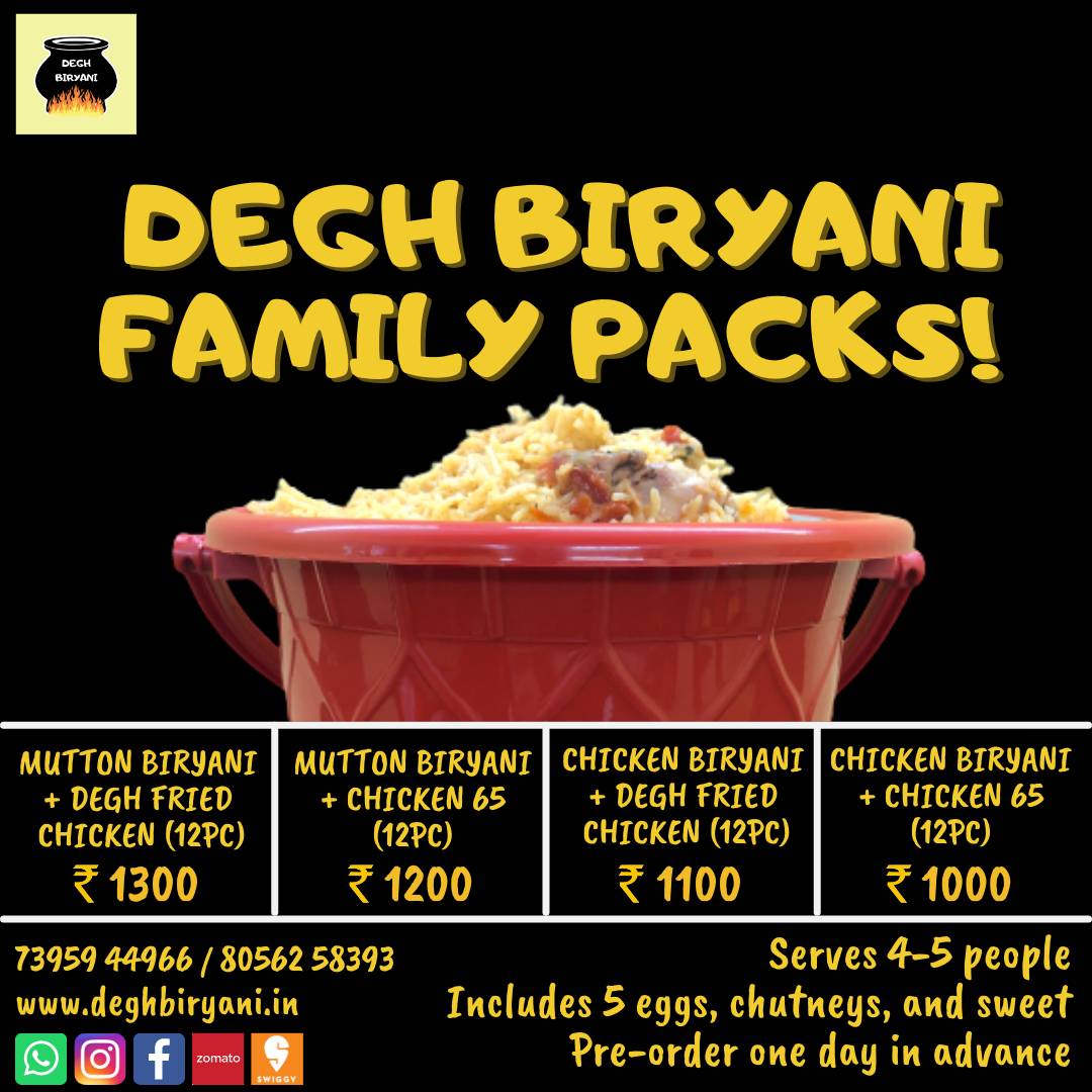 Menu at Degh Biryani, Chennai