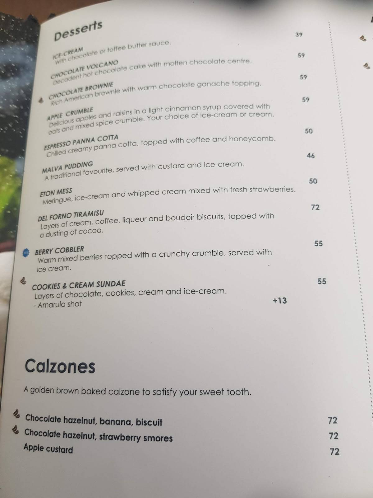Menu at Del Forno Farrarmere restaurant, Boksburg, Farrarmere Shopping ...