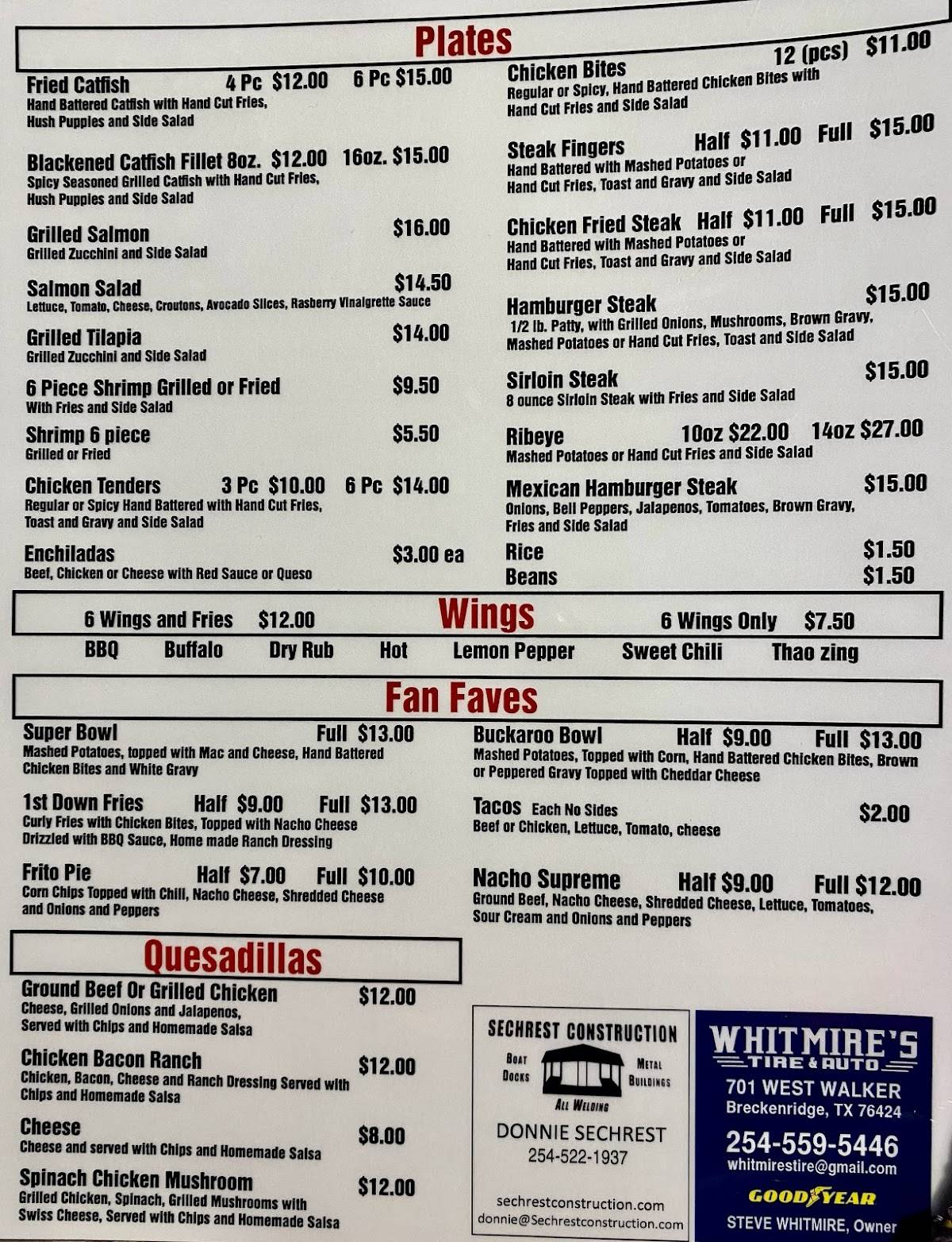 Menu at Dos Gallos Family Restaurant, Breckenridge