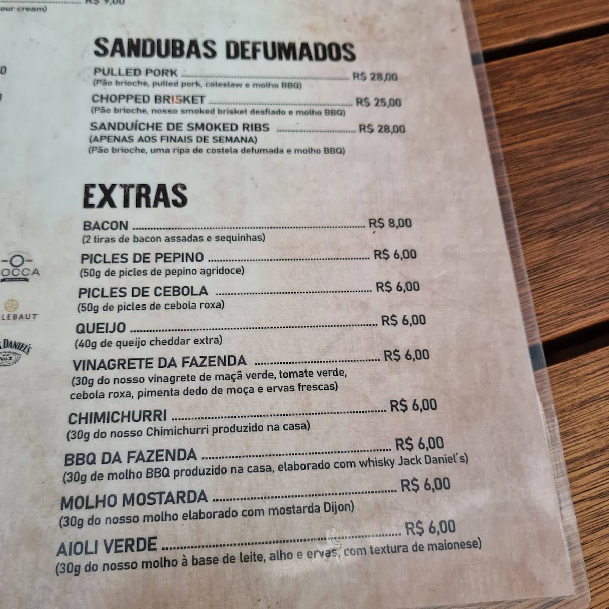 Menu em Fazenda Churrascada churrascaria, São Paulo, Av. Morumbi
