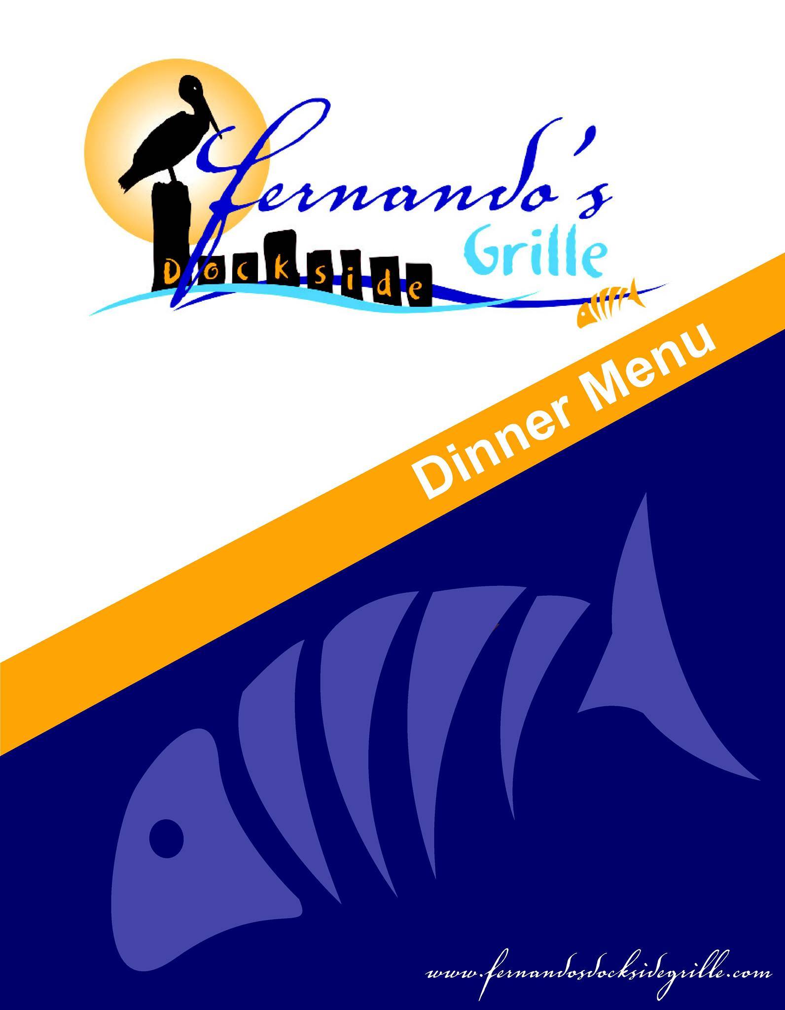 Menu at Fernando’s Dockside Grille restaurant, Port St. Lucie