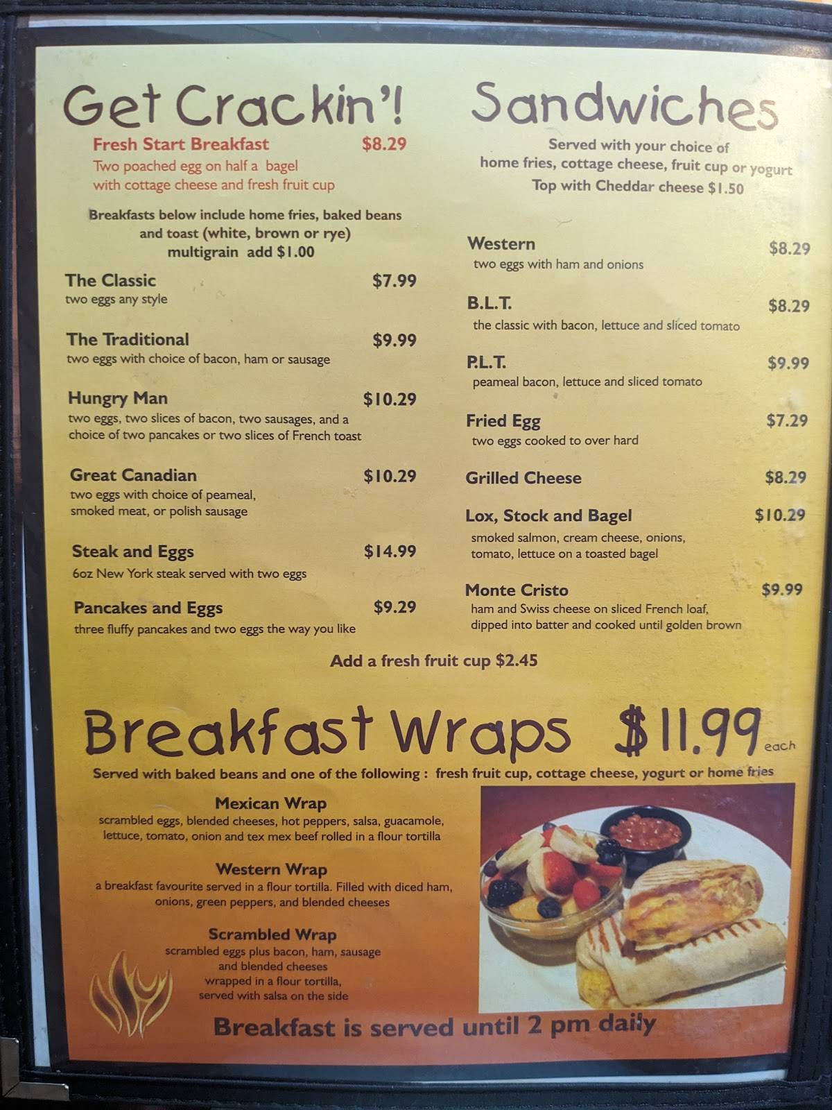 Menu at Fireside Deli & Family Restaurant, Kitchener