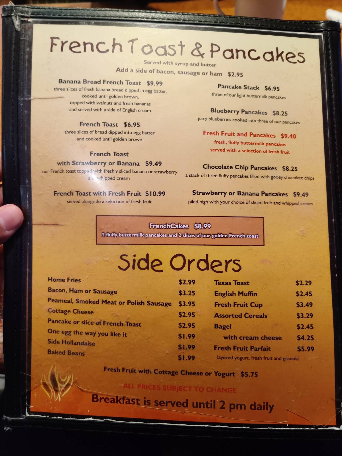 Menu at Fireside Deli & Family Restaurant, Kitchener