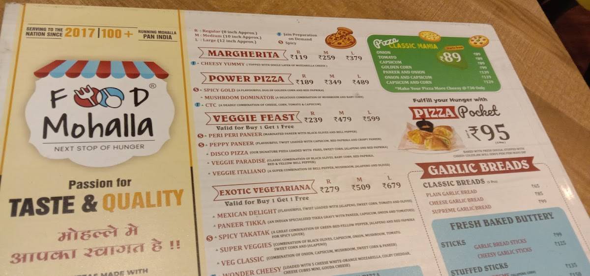 Menu at Food Mohalla, Navsari, Shop No. 3 Raj Empire Complex