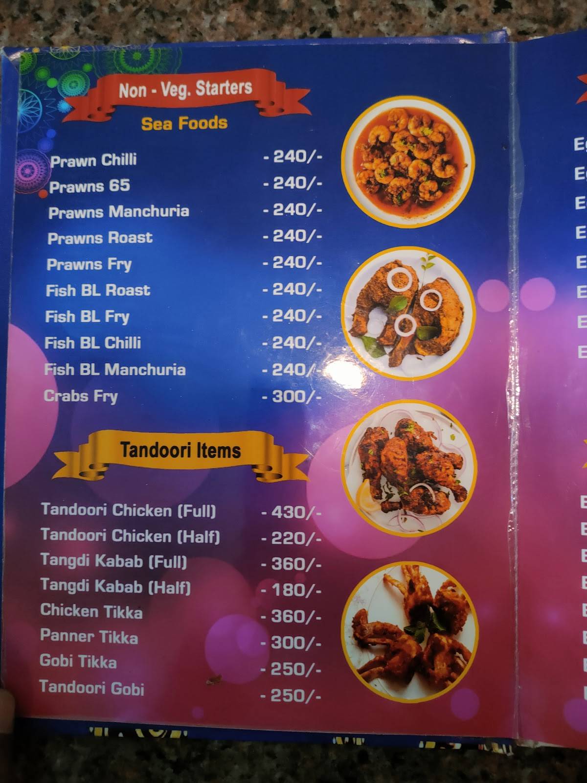Menu at GK Family Dhaba & Restaurant, Nellore