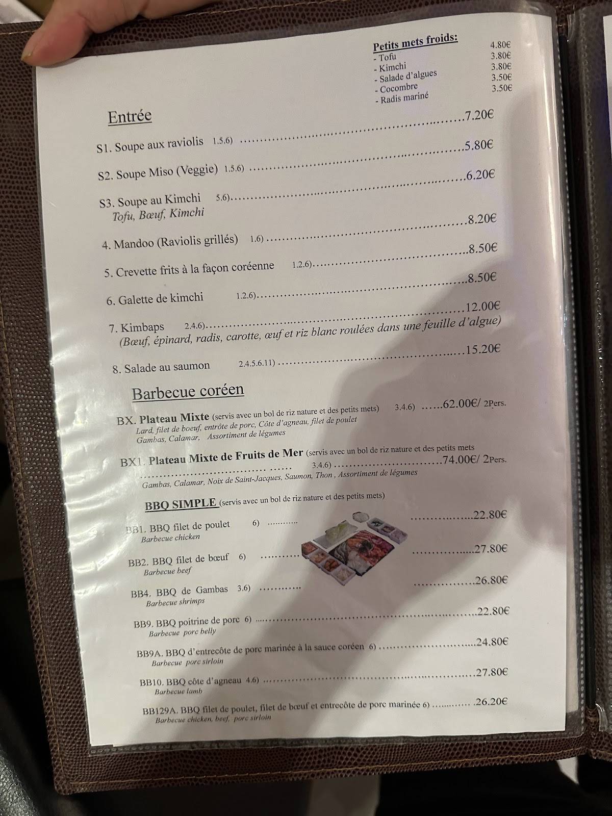 Menu at Restaurant Gamja, Dudelange