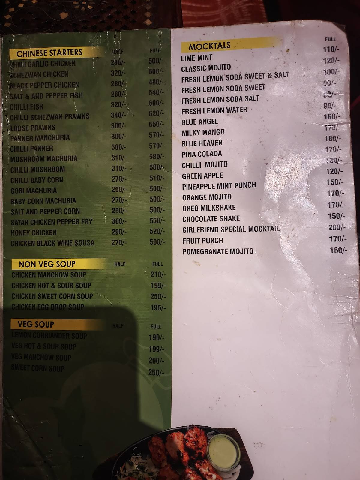 Menu at GirlFriend Mandi, Hyderabad, Plot Nos.4 and 5