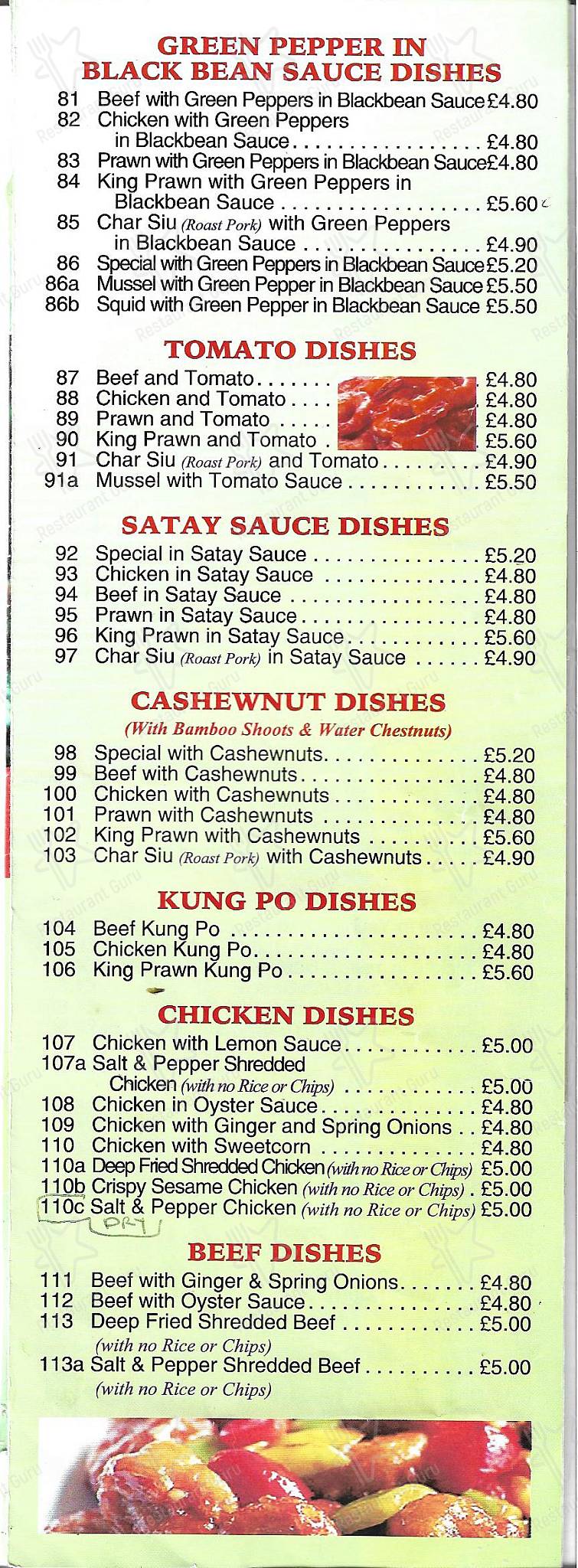Menu at Golden Fish & Chip Shop fast food, Crewe