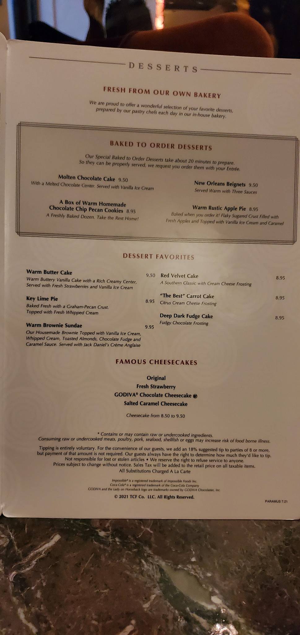 Menu at Grand Lux Cafe, Paramus