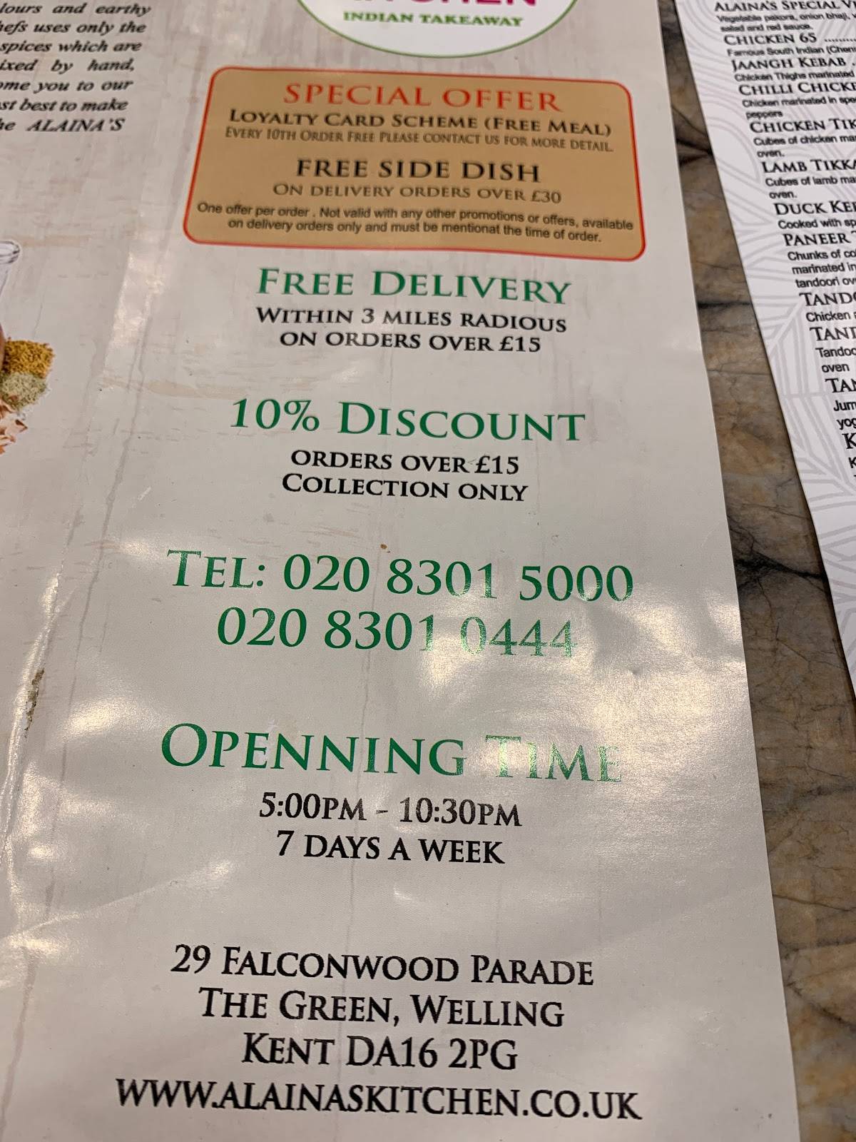 Menu at Green Chilli restaurant, Welling, 29 Falconwood Parade