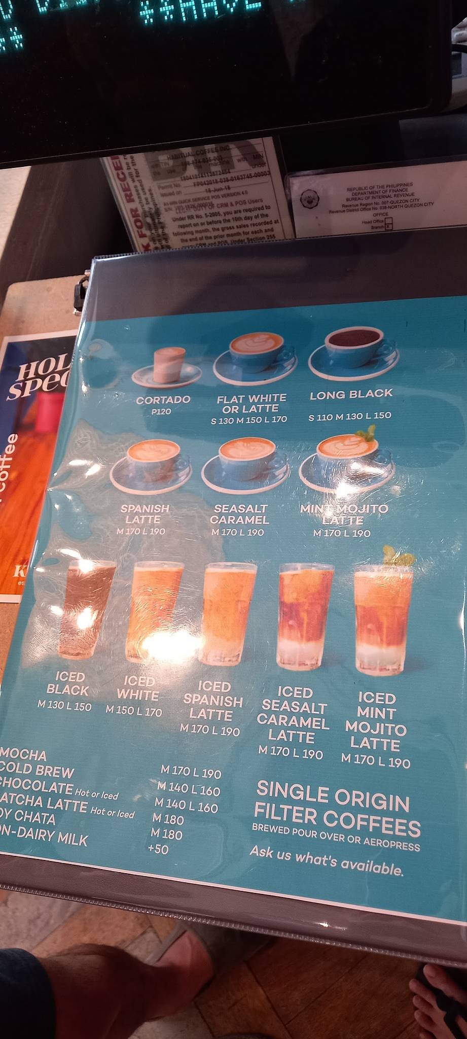 Carta de Habitual Coffee - Ayala Vertis North, Ciudad Quezon