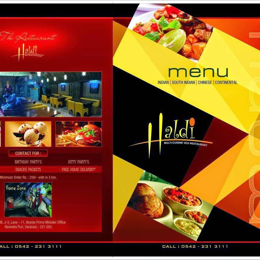 Menu at Haldi Restaurant, Varanasi, B 27/88