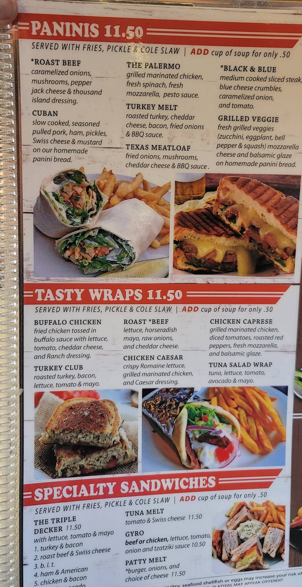 Menu at Hanover Eatery restaurant, Bethlehem
