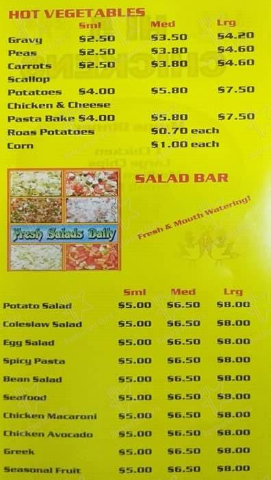 Menu at Hi5 Chicken restaurant, Cranbourne West