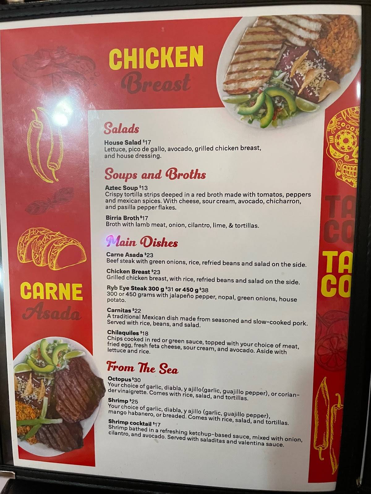 Menu at Hot Tacos Restaurant - Windsor, Windsor