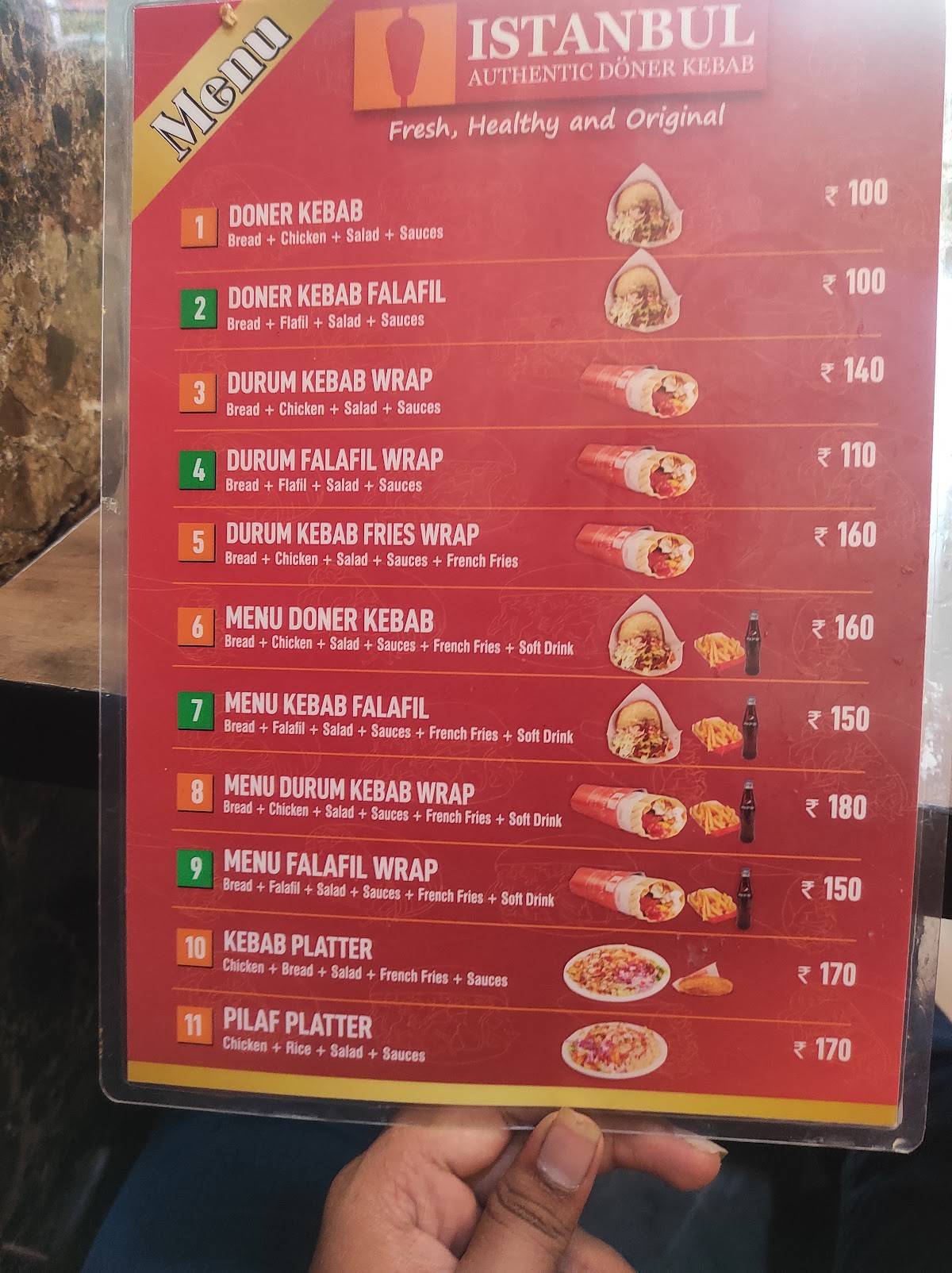 Menu at Istanbul Authentic Doner Kebab, Hyderabad, Hyderabad - Suryapet Hwy