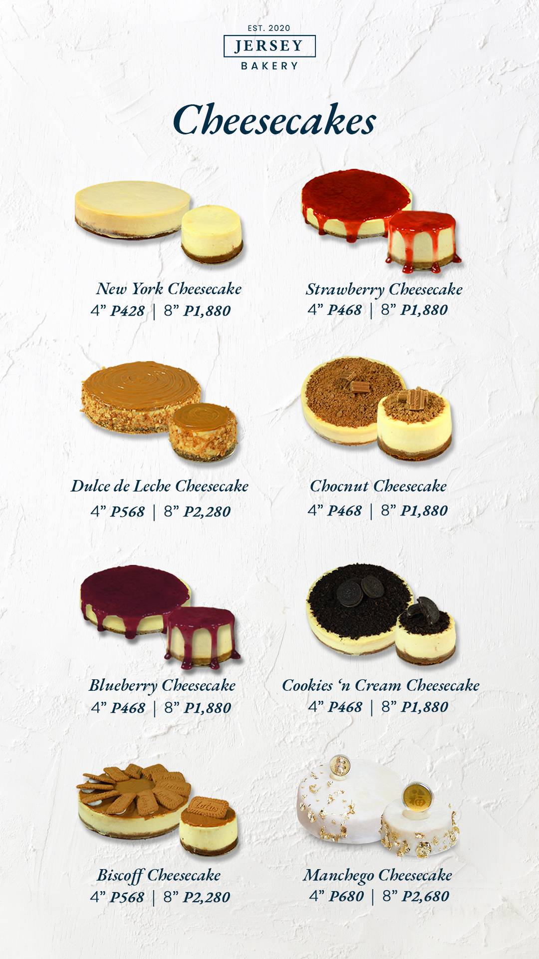 Menu at Jersey Bakery PH, Quezon City