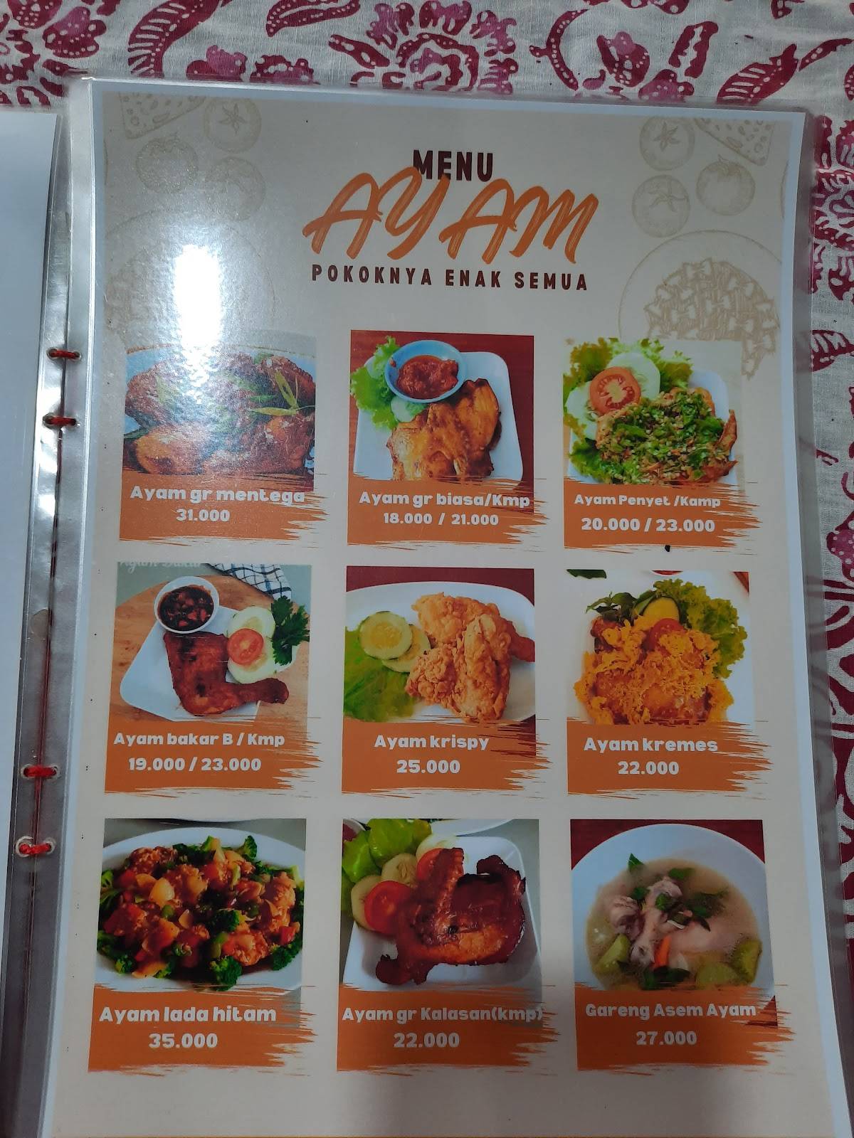 Menu at Joglo Ndeso Restaurant & Hydroponics Garden, Muntilan