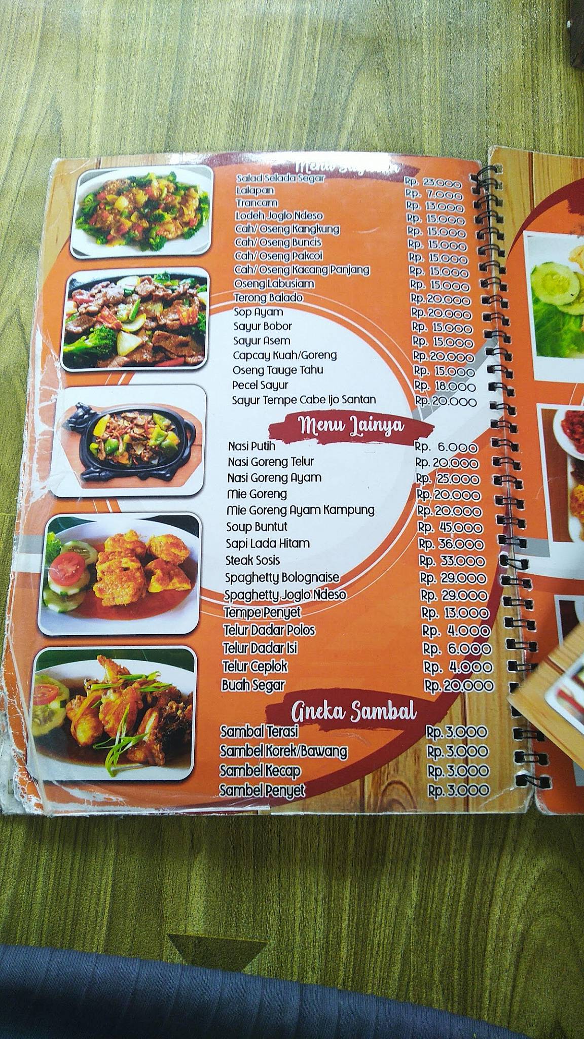 Menu at Joglo Ndeso Restaurant & Hydroponics Garden, Muntilan
