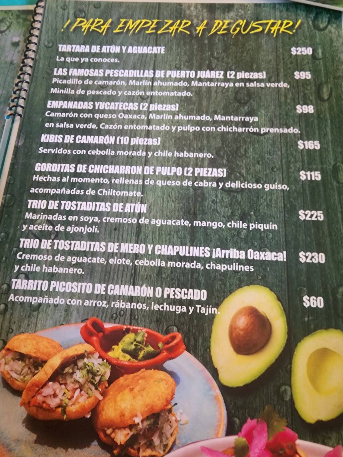 Menu at Kiosco Verde restaurant, Cancún, Av. Lopez Portillo S.M. 85 ...