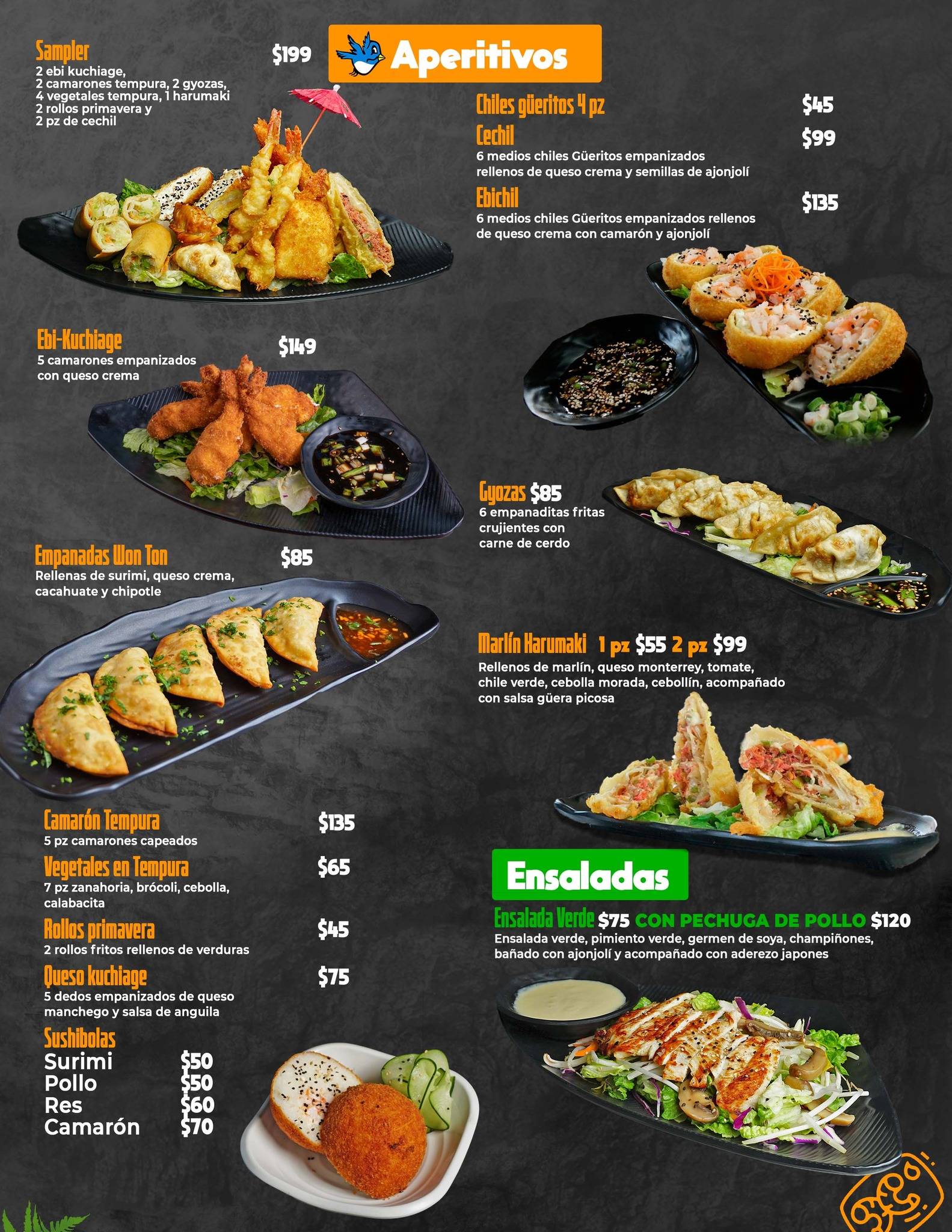 Carta del restaurante Kotori - Aviacion (Cuauhtémoc), Mexicali, Calz ...
