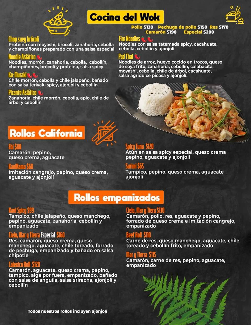 Carta del restaurante Kotori - Aviacion (Cuauhtémoc), Mexicali, Calz ...