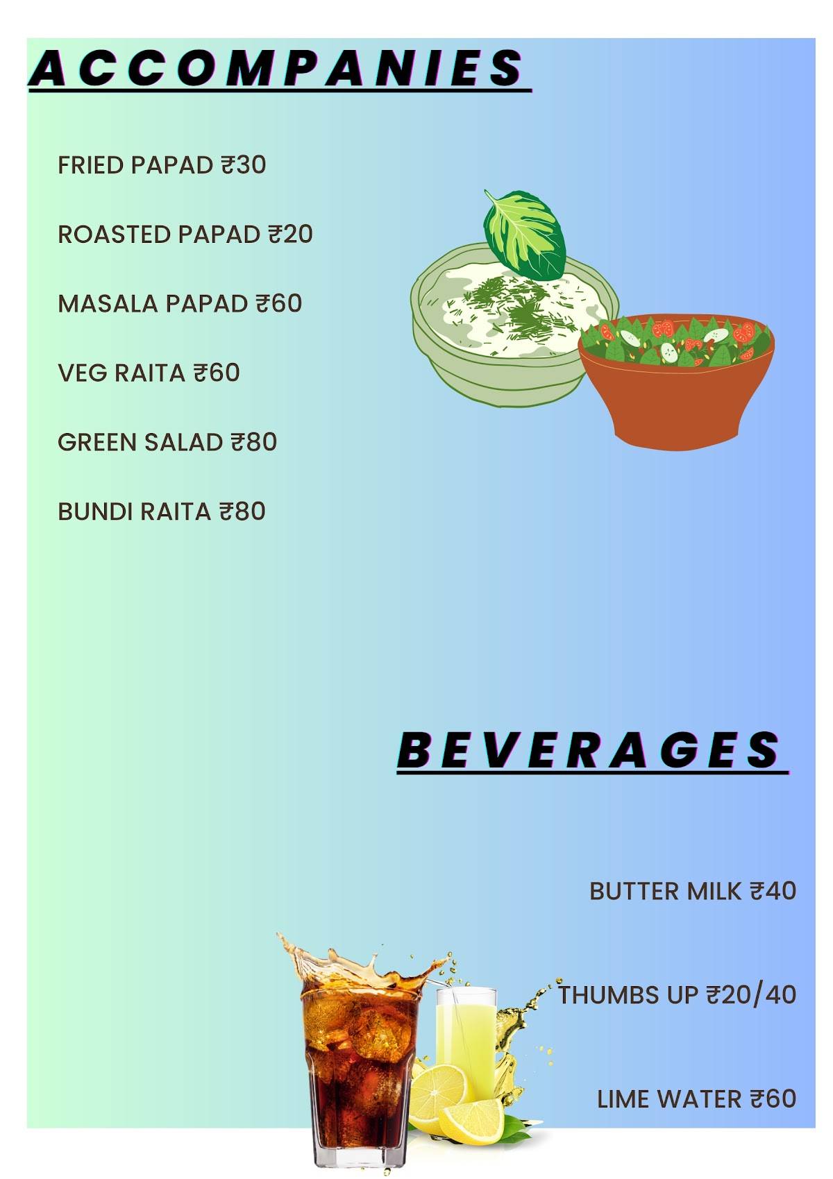 Menu at Kumar's Kitchen, Ahmedabad