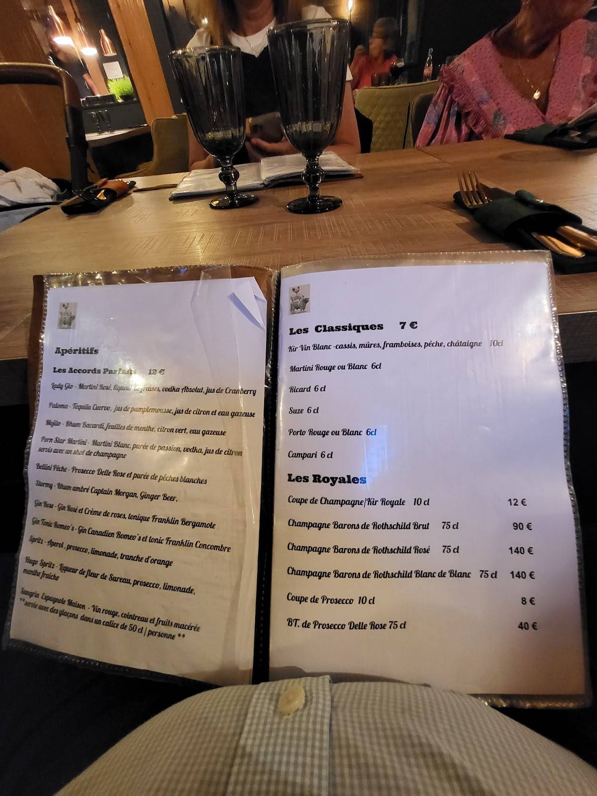 Menu au L'Accord Parfait restaurant, Divonne-les-Bains