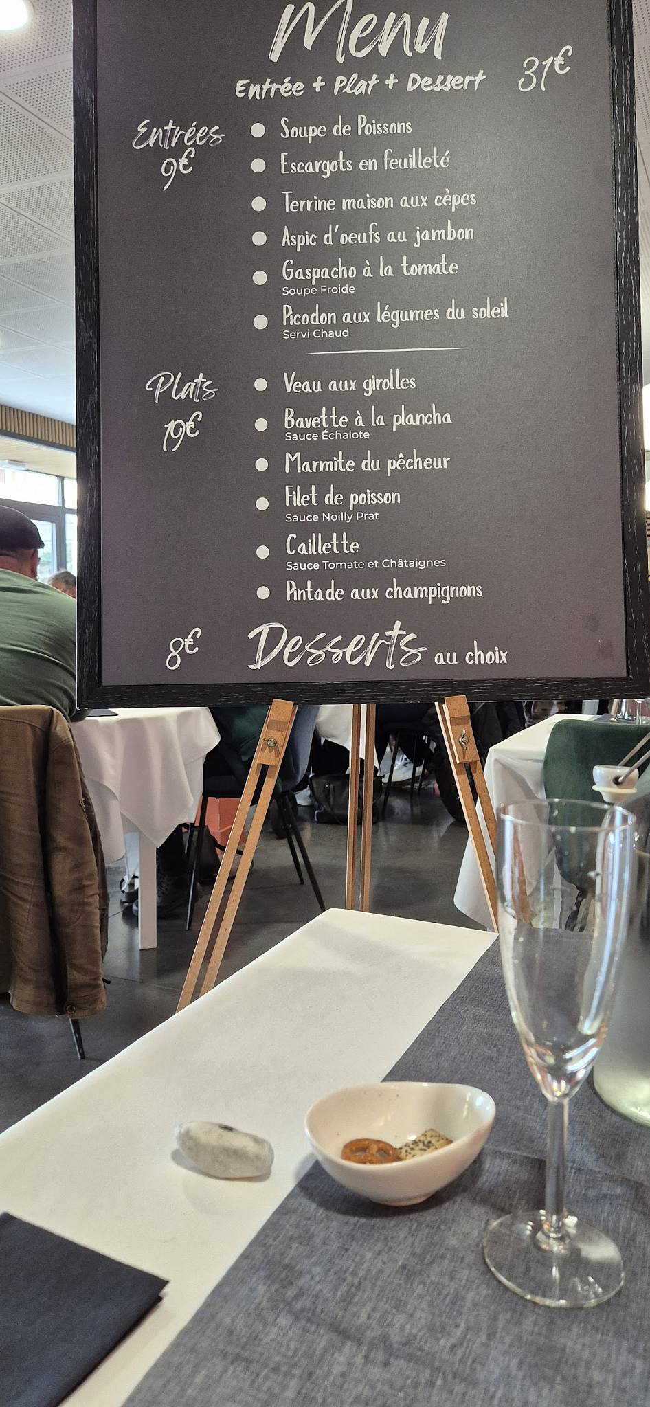 Menu au La Table D'éole restaurant, Saint-Clément