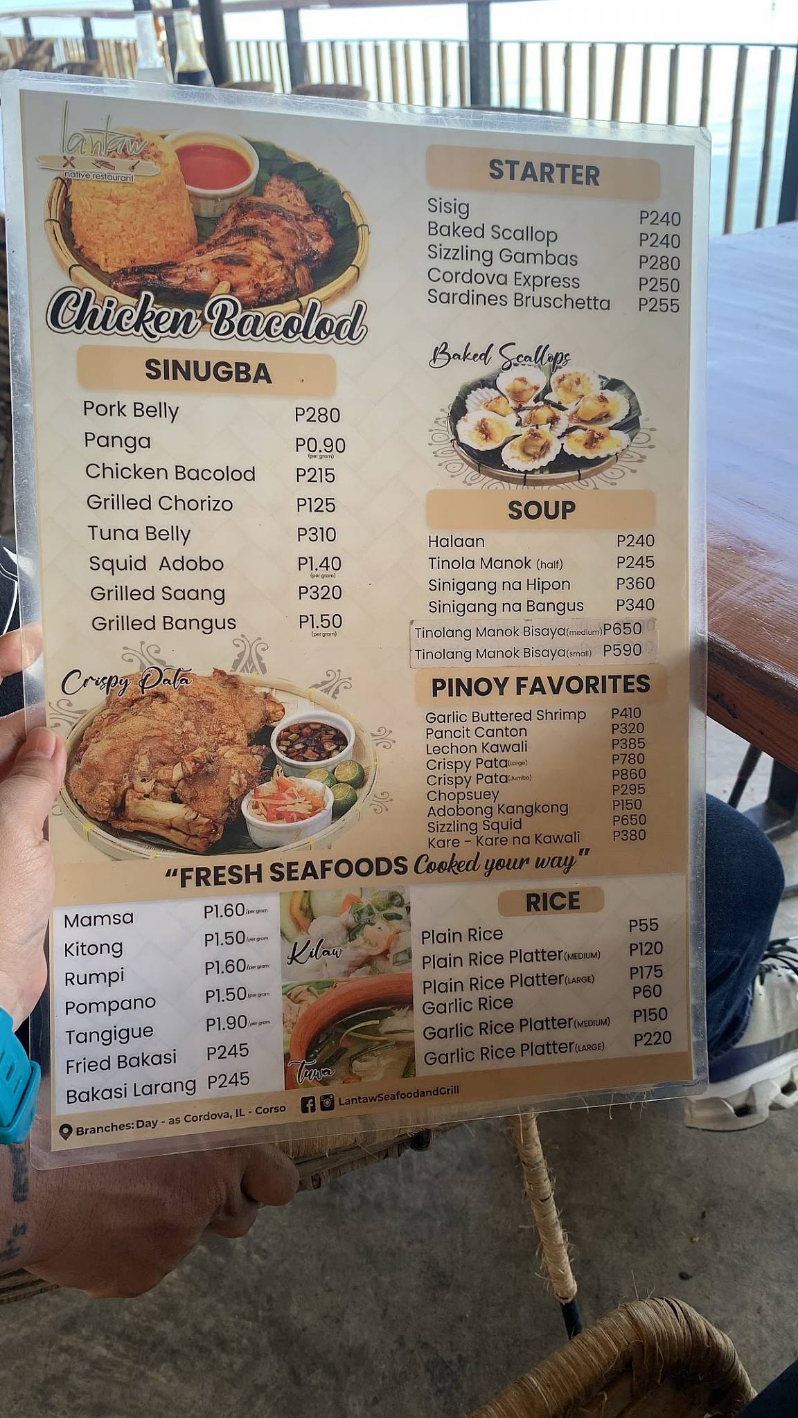 Menu at Lantaw Native Restaurant - Cordova, Cordova