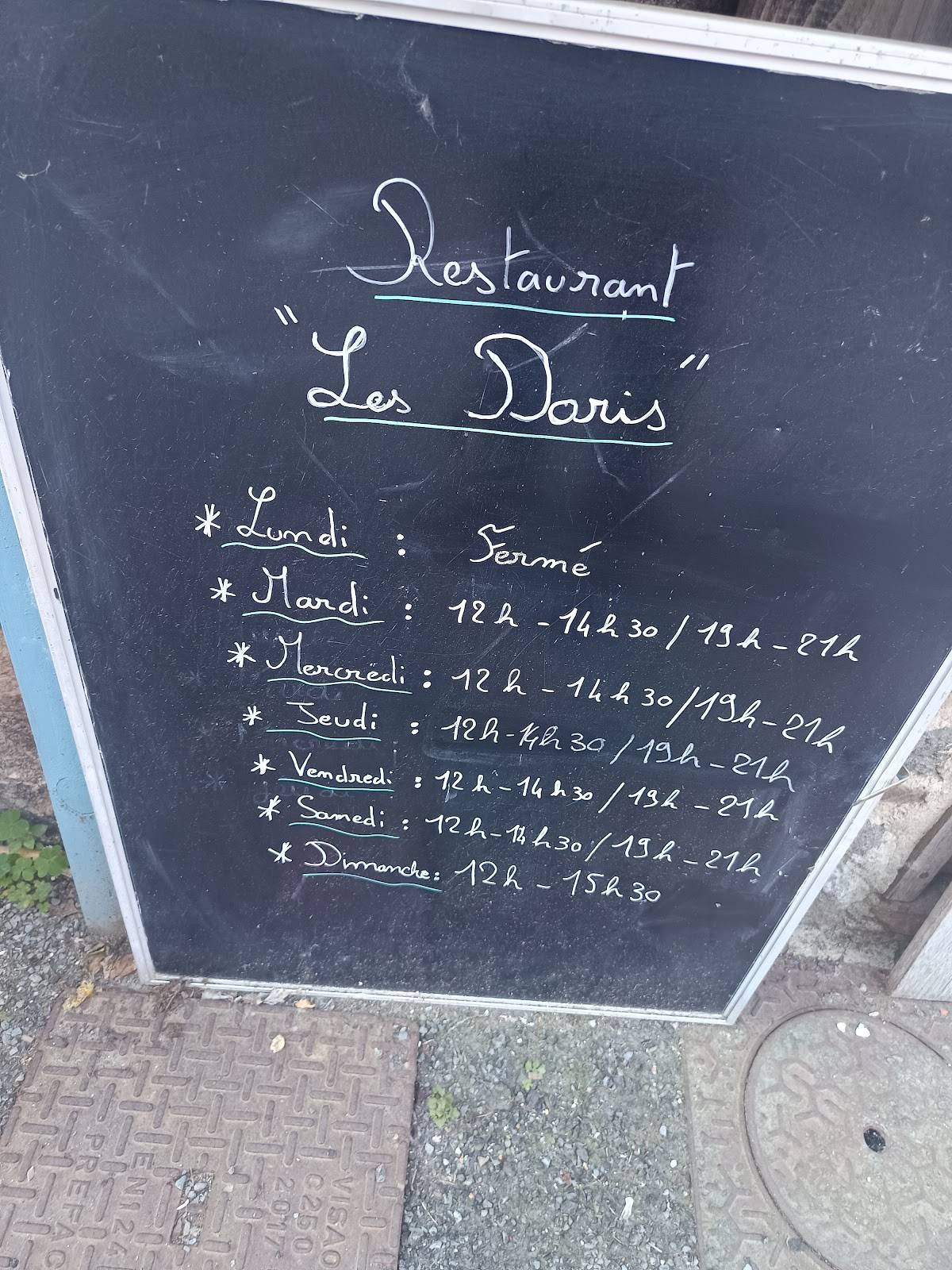 Menu at Restaurant Les Doris, Saint-Suliac