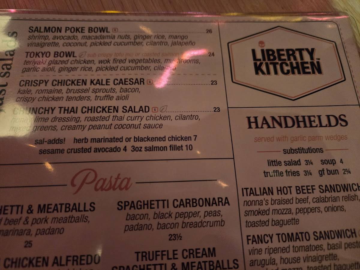 Menu at Liberty Kitchen Belmont restaurant, Langford