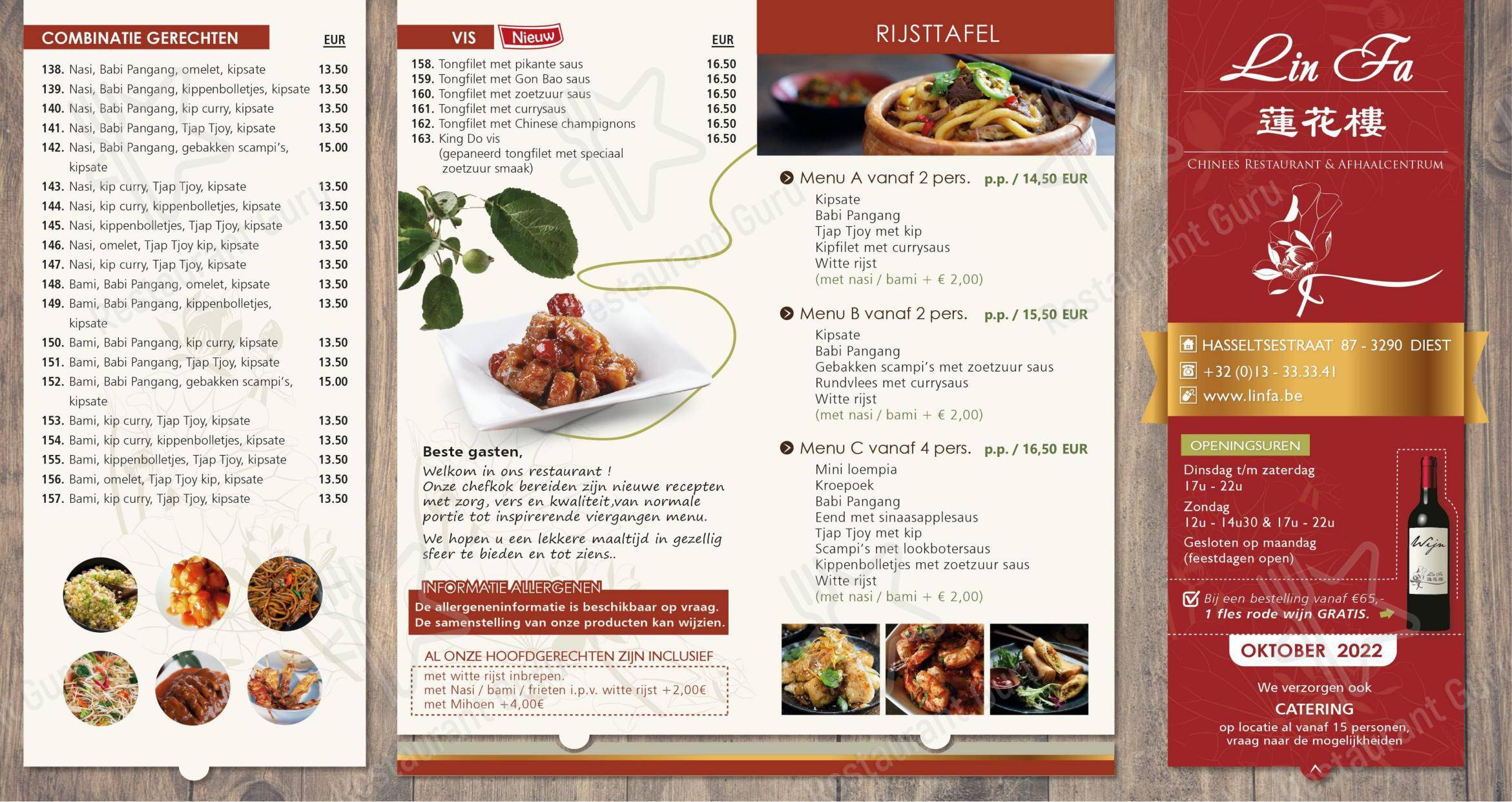 Menu au Lin Fa, Diest