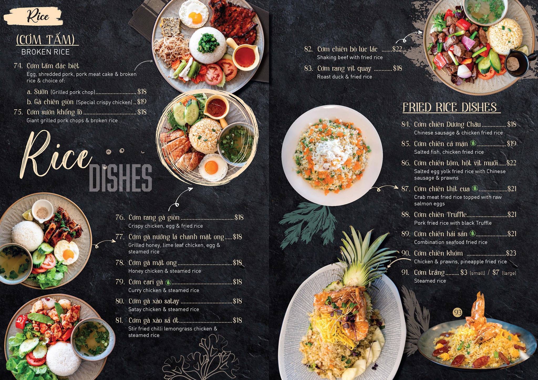 Menu at Little Viet Restaurant, Morley