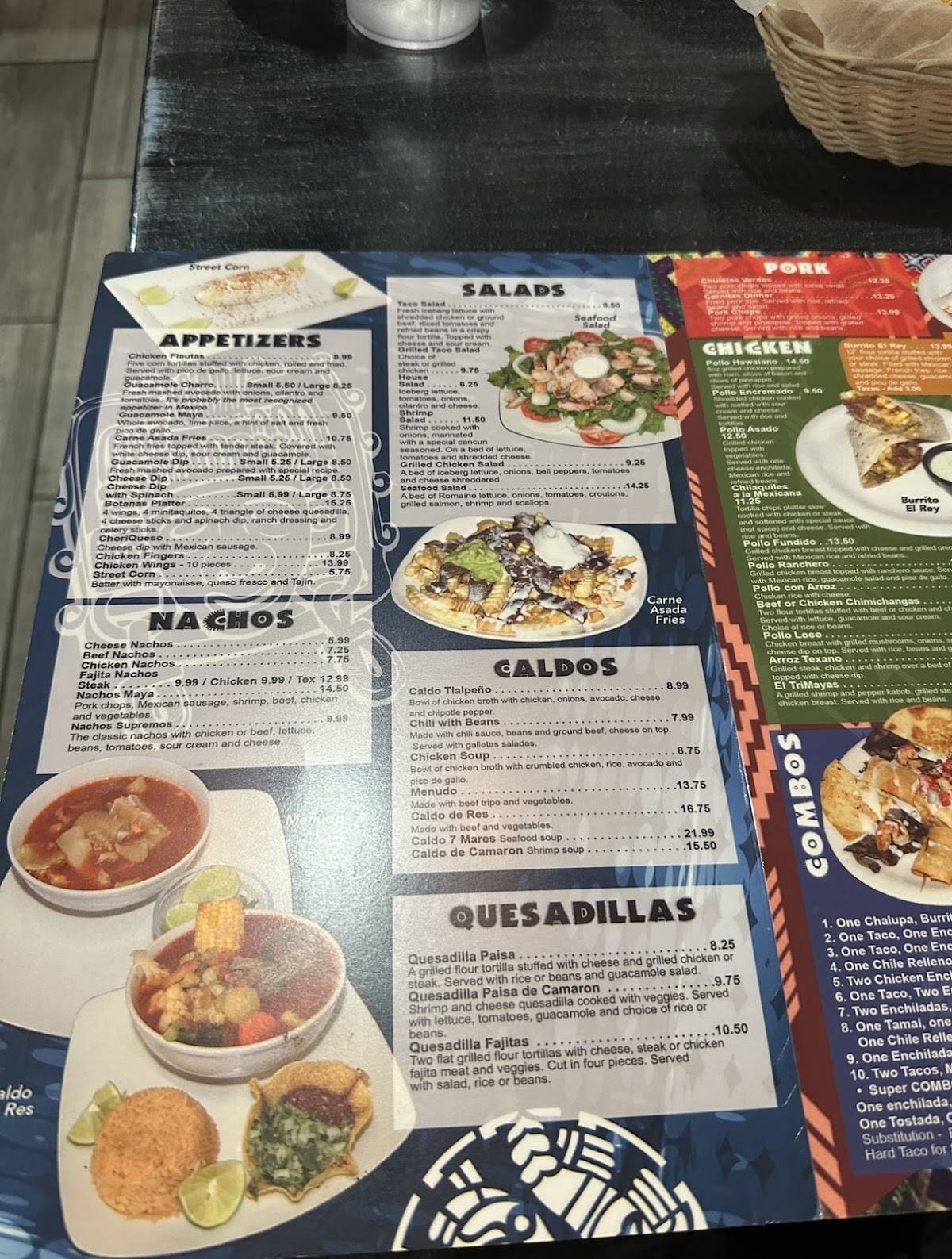 Menu at Los Mayas Mexican Grill Taylors restaurant, Greer