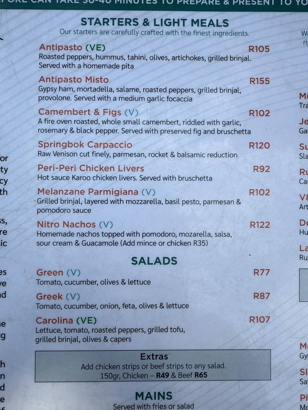 Menu at Moonshine Runners Diner restaurant, Sedgefield