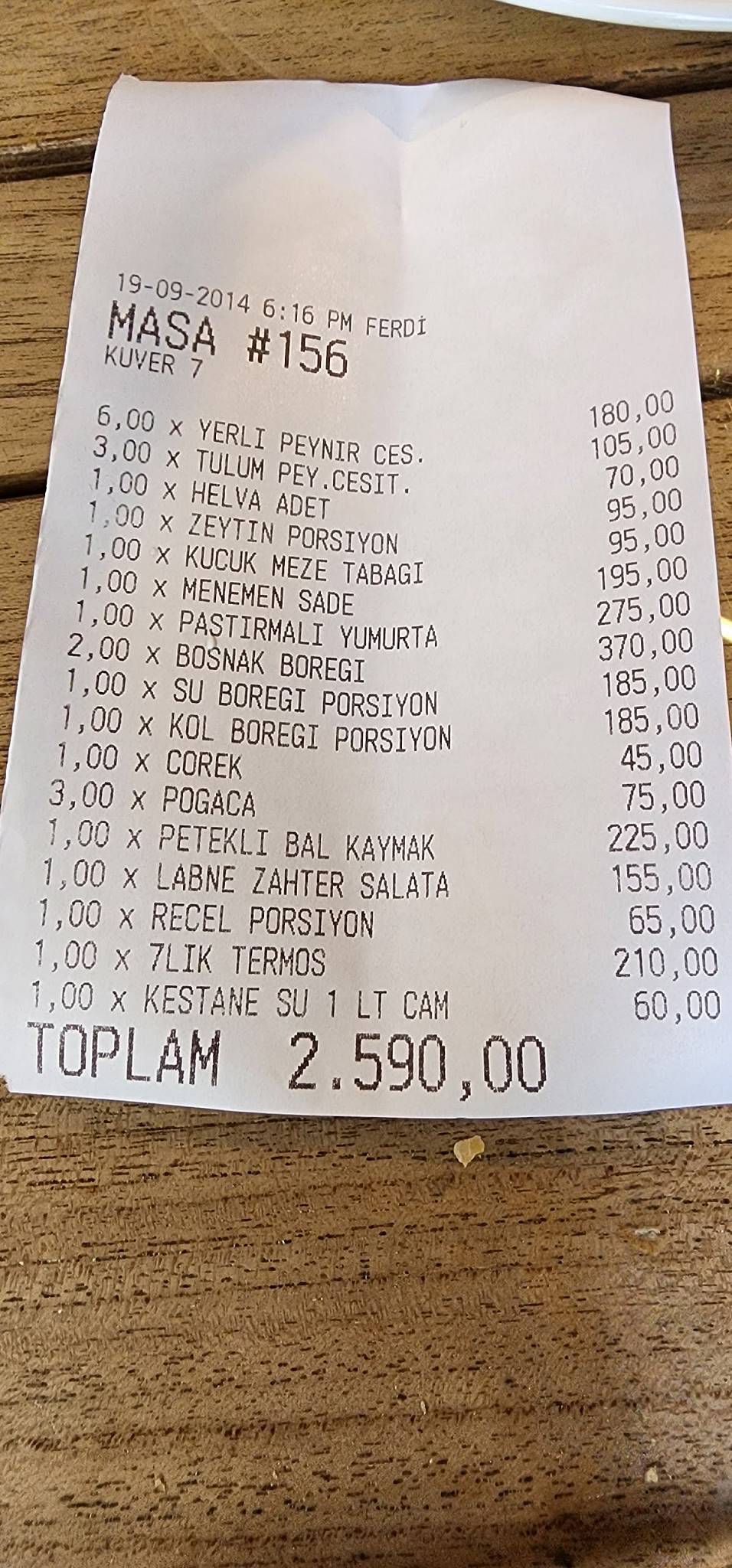 Menu at Namlı Gurme, Istanbul, Mumhane Cd. No:6