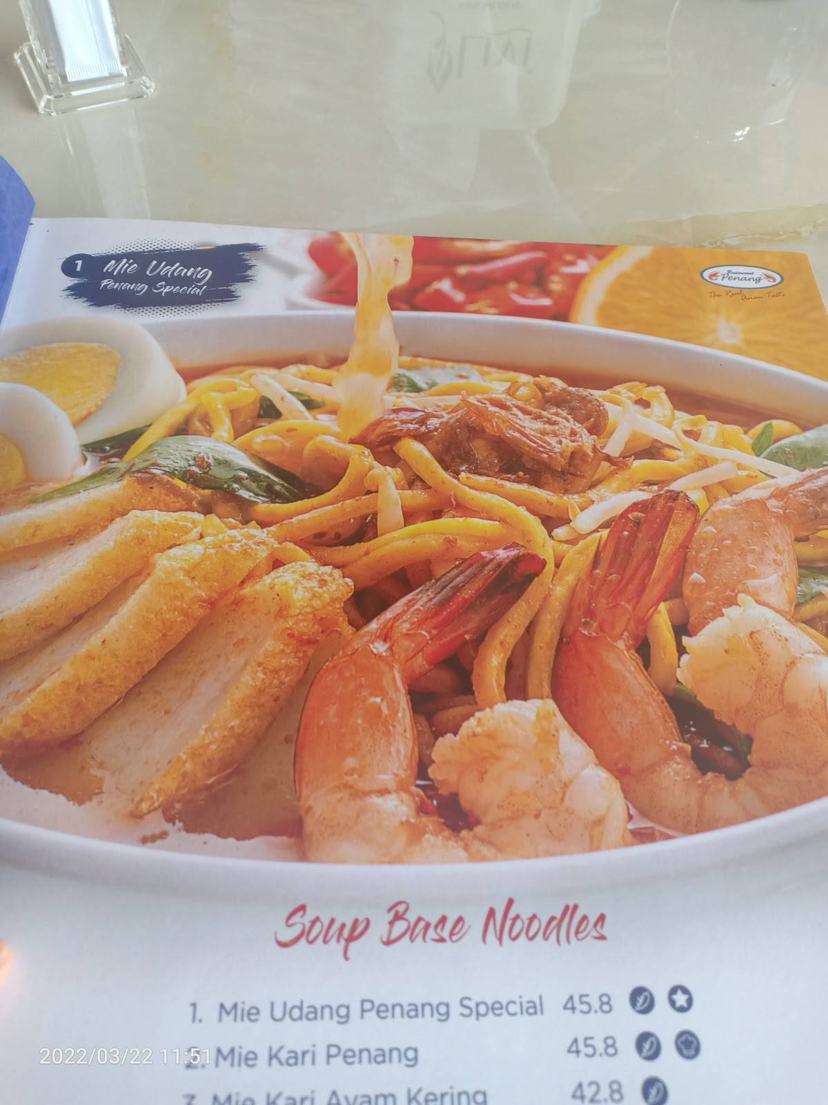 Menu at Restaurant Penang Sorrento Junction, Curug Sangereng