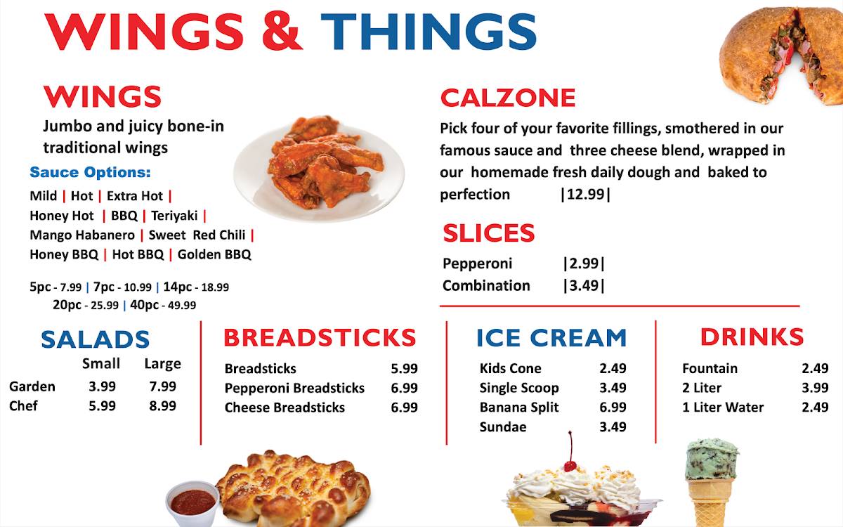 Menu at Pizza Edge - Ganado pizzeria, Ganado, Q95F+94