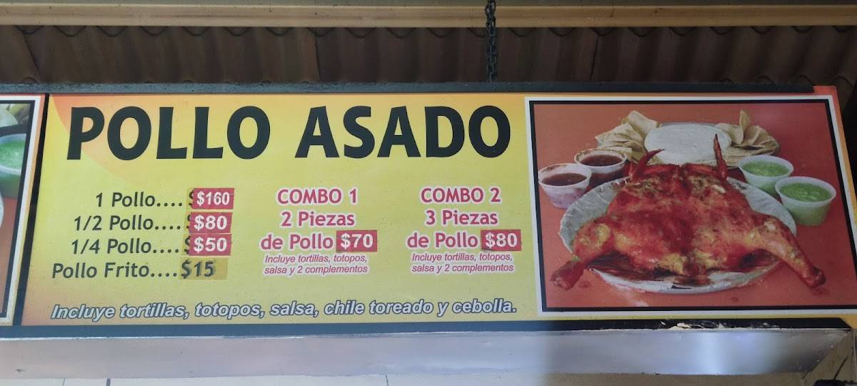 Carta del restaurante Pollo Lucas, Monterrey