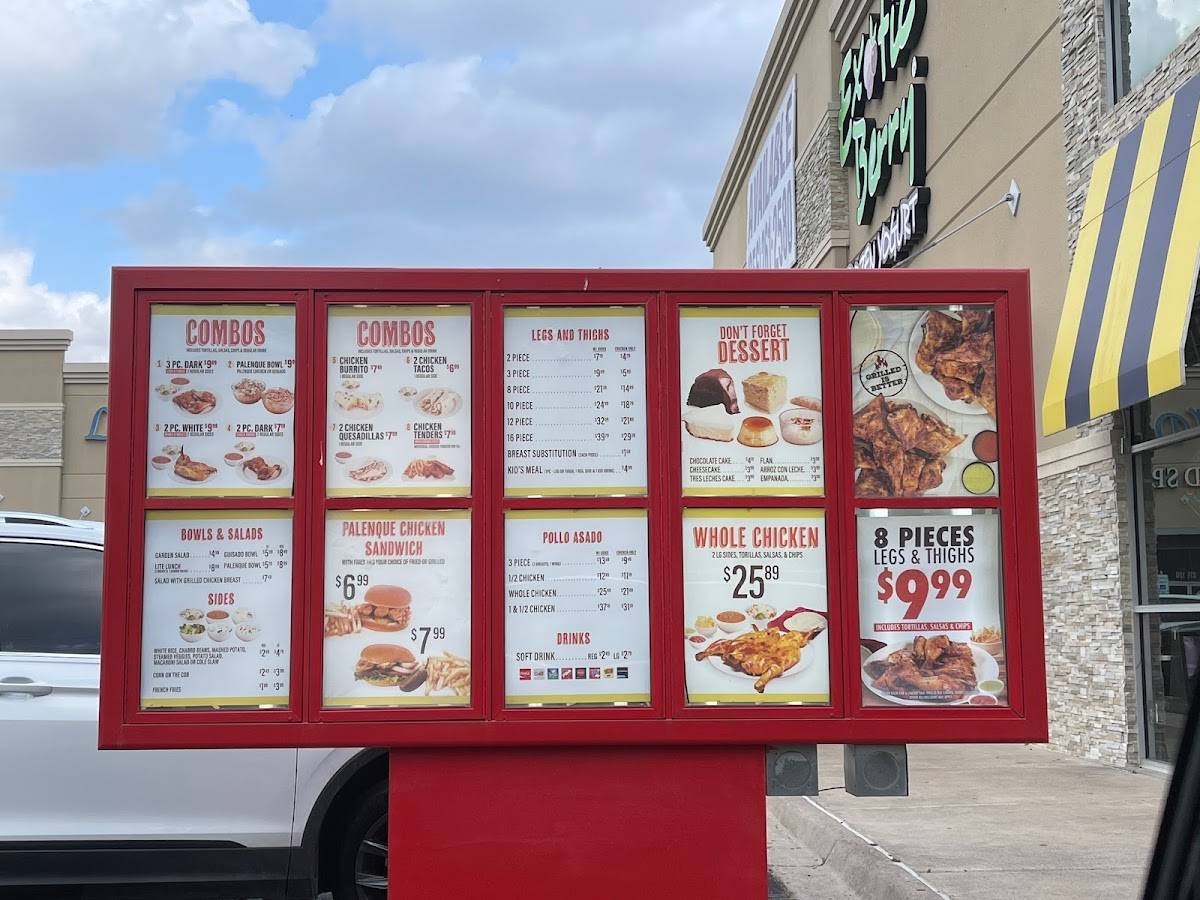 Menu at Pollo Palenque Mission TX restaurant, McAllen, W Expy 83 suite 165