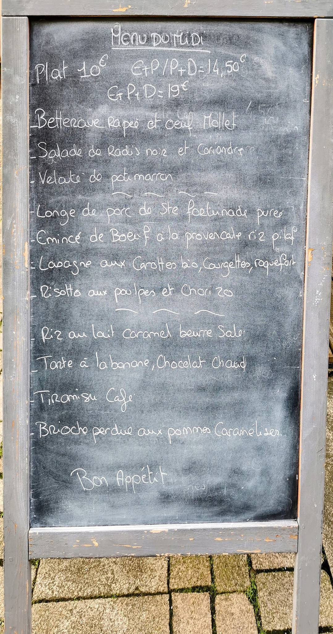 Menu au Restaurant Le Local, Tulle