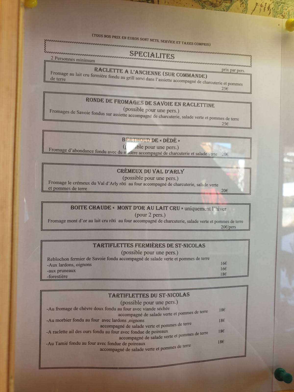 Menu au Restaurant Le Saint-Nicolas, Saint-Nicolas-la-Chapelle