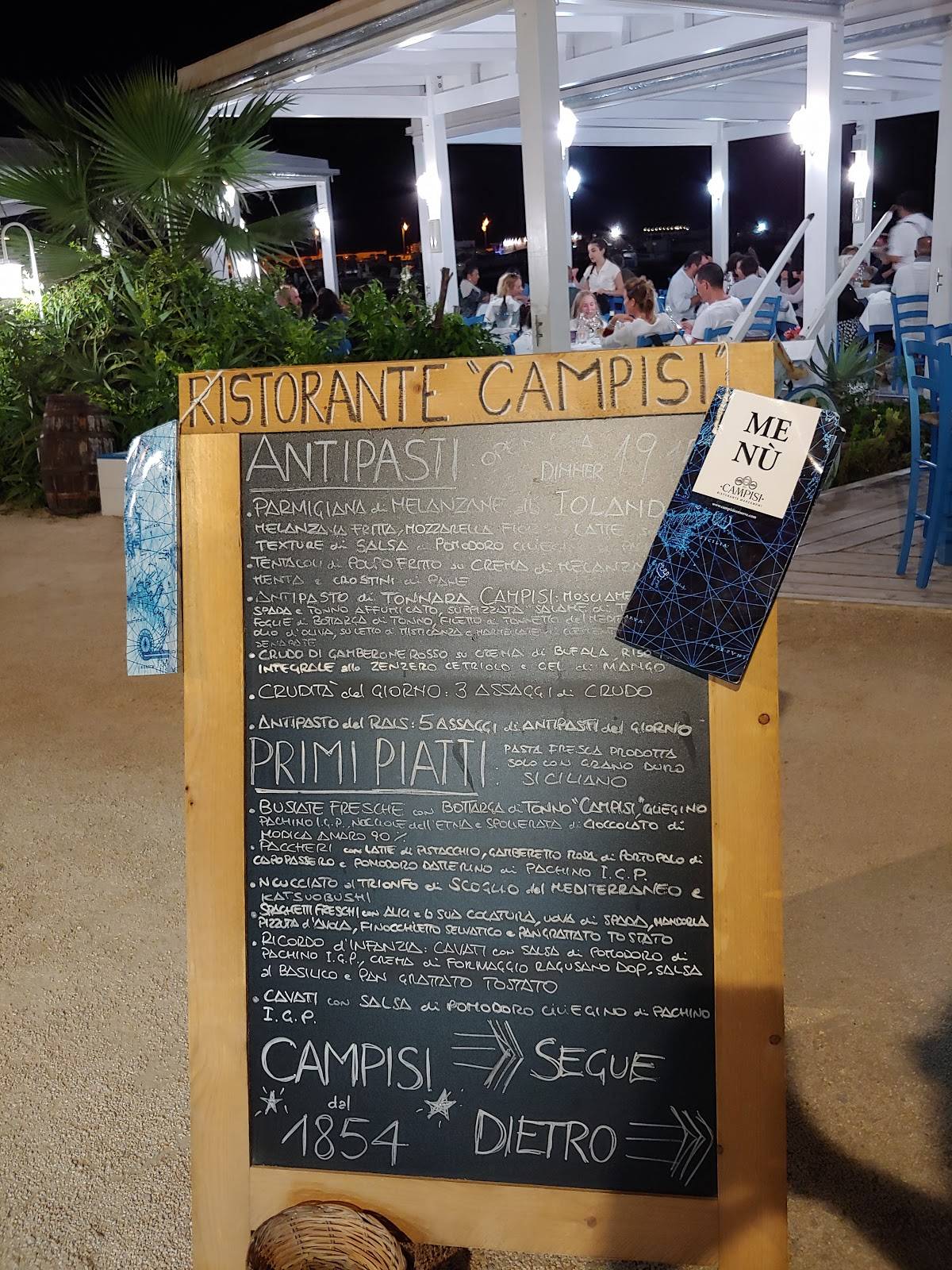 Menu da Campisi ristorante, Pachino