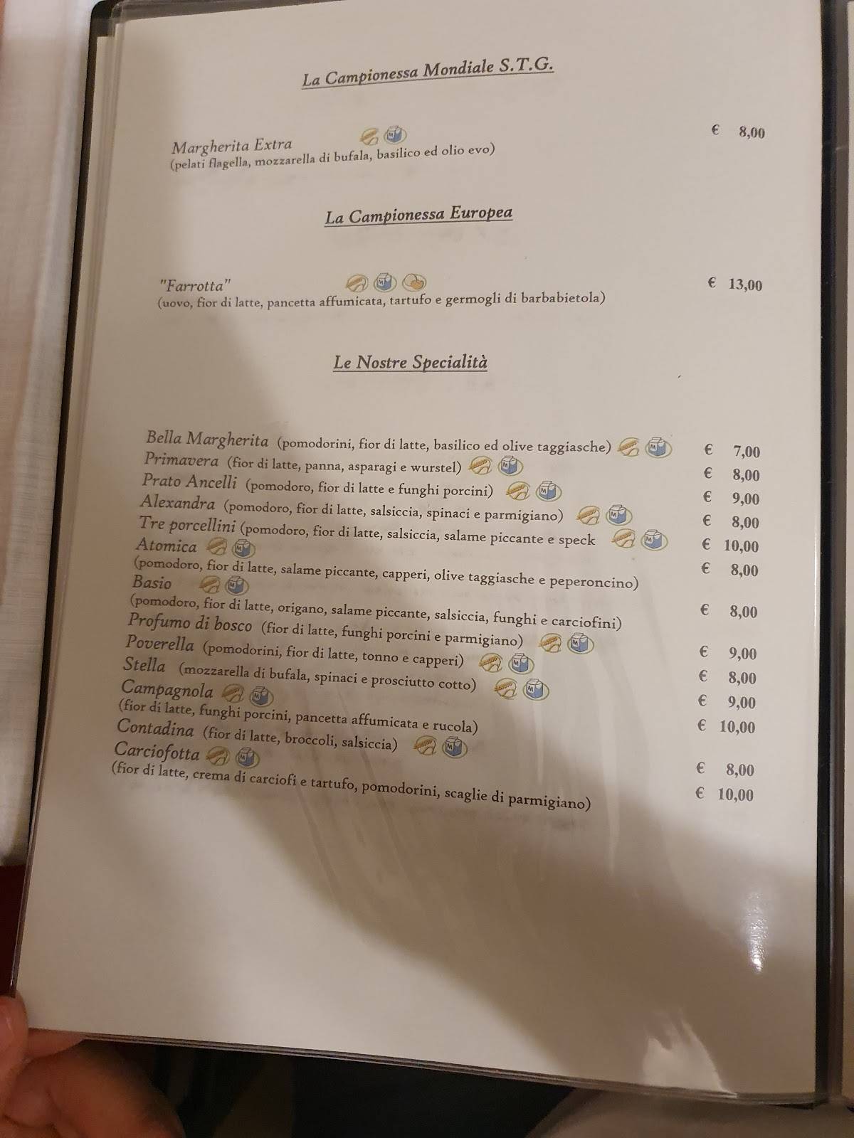 Menu da Ristorante Pizzeria Braceria La Fattoria, Roccaraso, Strada ...