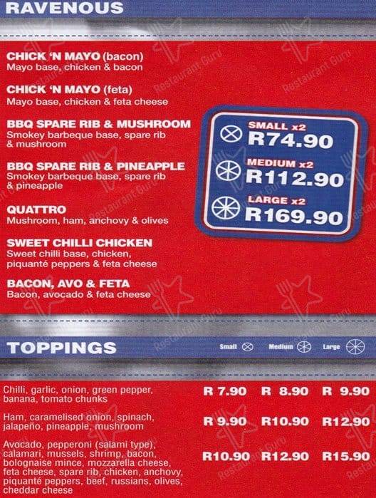 Menu at Roman's Pizza Karenpark restaurant, Akasia, Shop 25