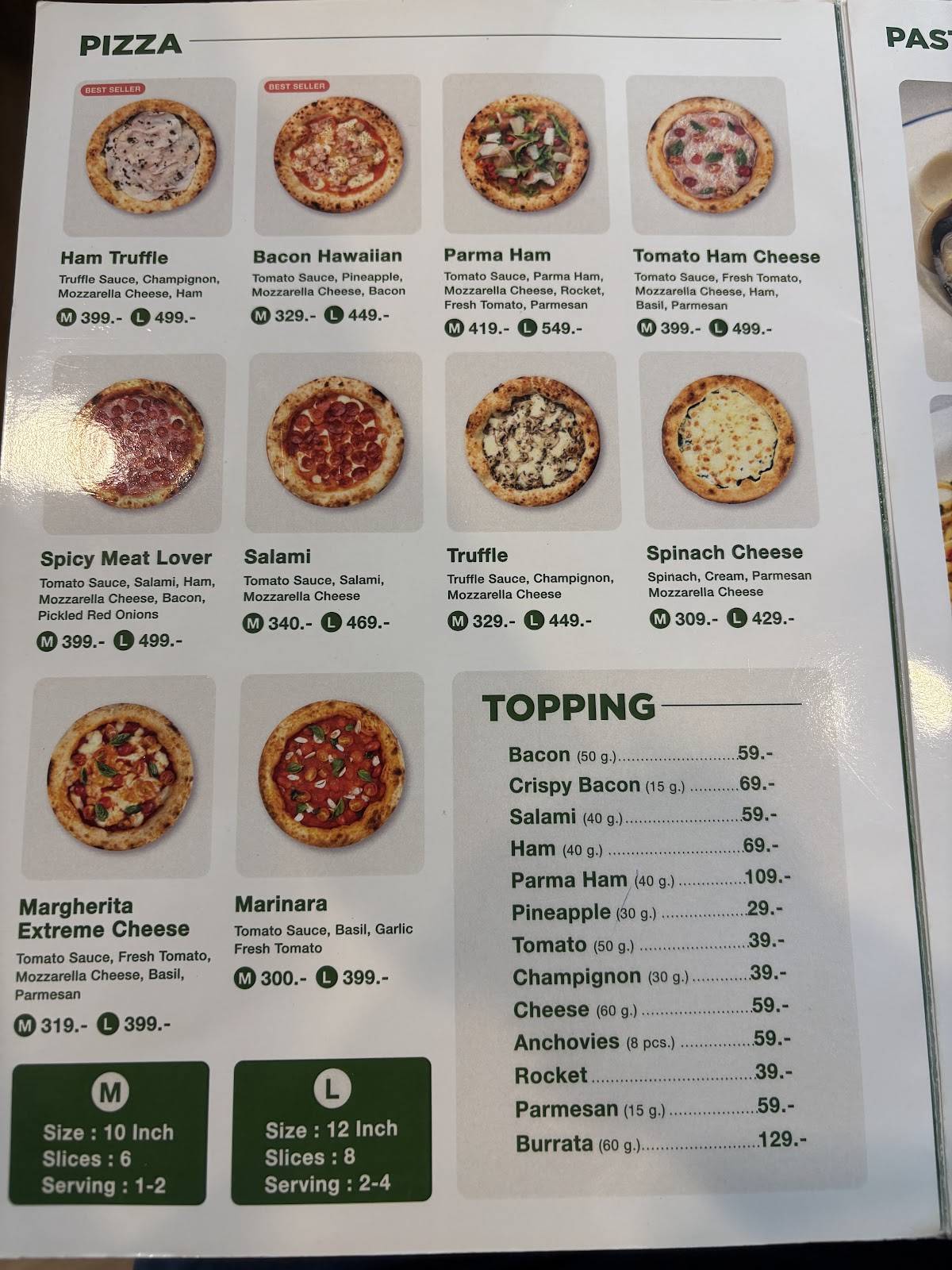 Menu at Ronin Pizza ลาดพร้าว 18 restaurant, Bangkok